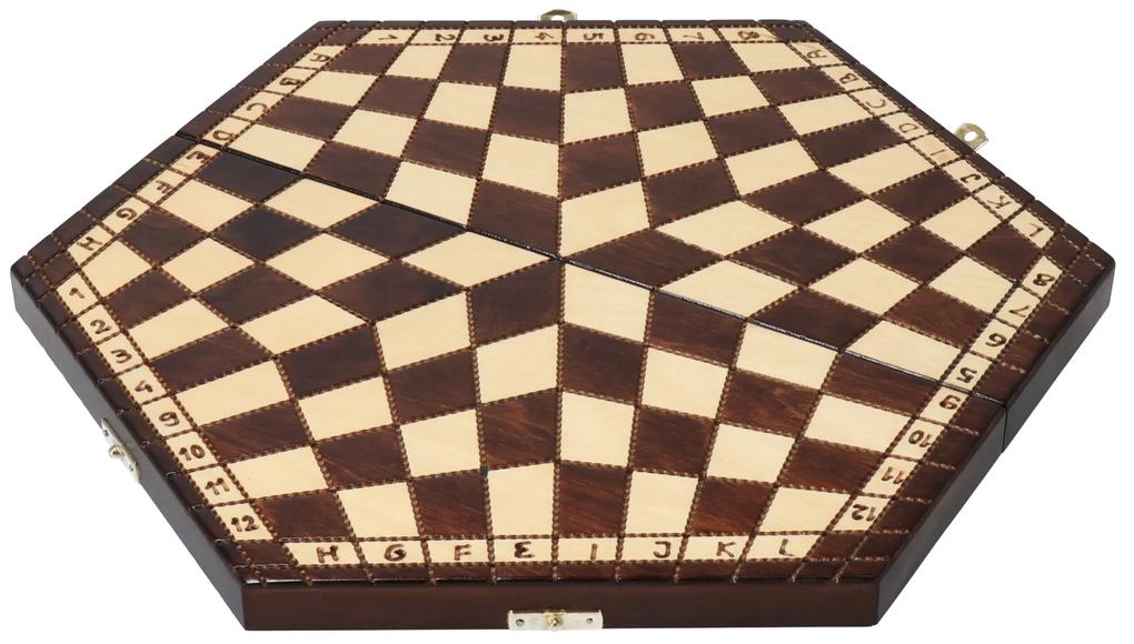 ČistéDřevo Dřevěné šachy - šestihran pro 3 hráče