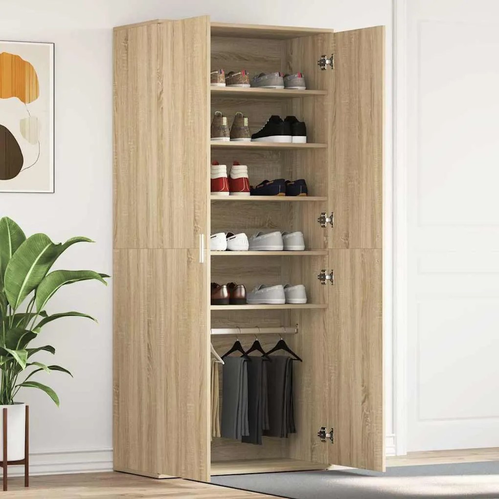 Skříň na obuv 80 x 39 x 178 cm Kompozitní dřevo Sonoma dub 3333868