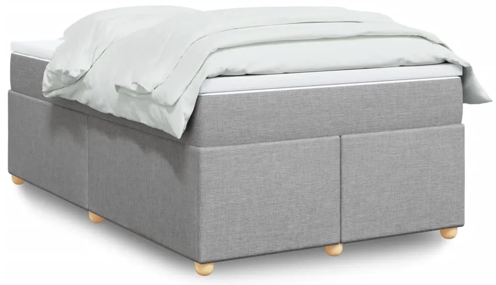 Box spring postel s matrací světle šedá 120 x 200 cm textil 3285366