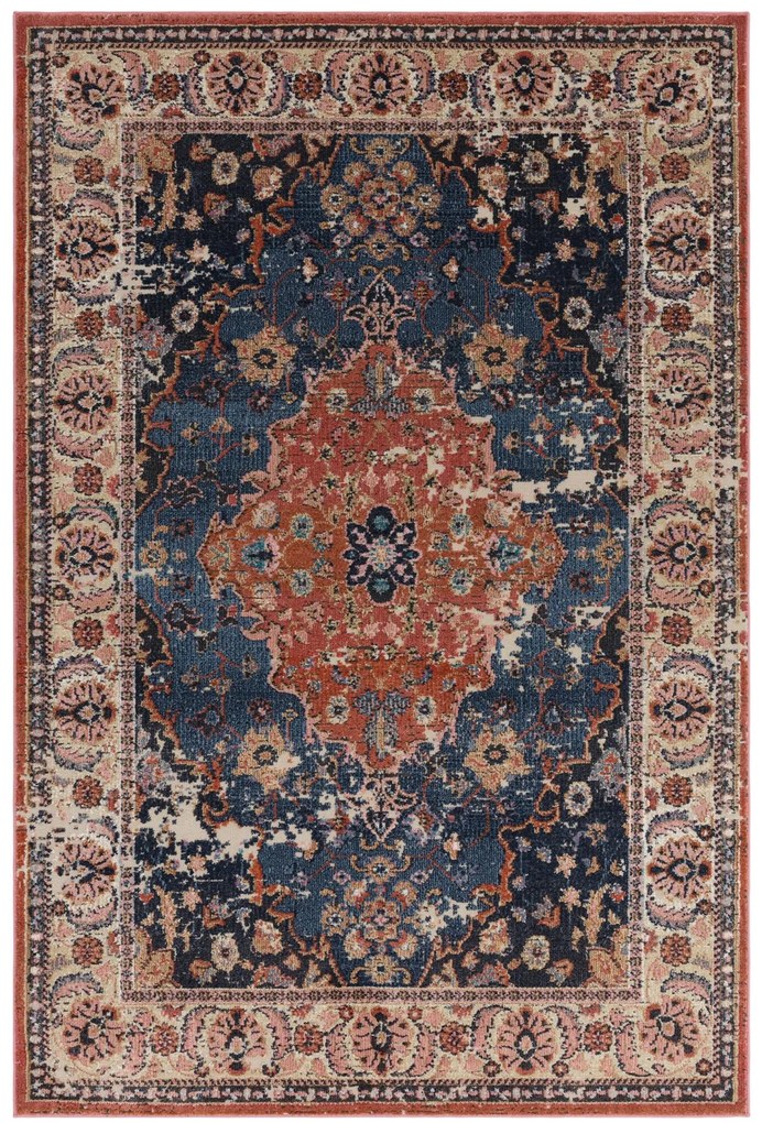 Modrý koberec Cure Blue Retro Rozměry: 155x230 cm