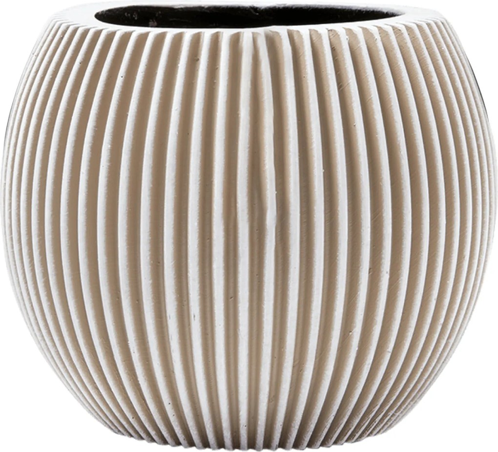 Capi Nature Groove Vase Ball Ivory Ø 12 cm / V 10 cm