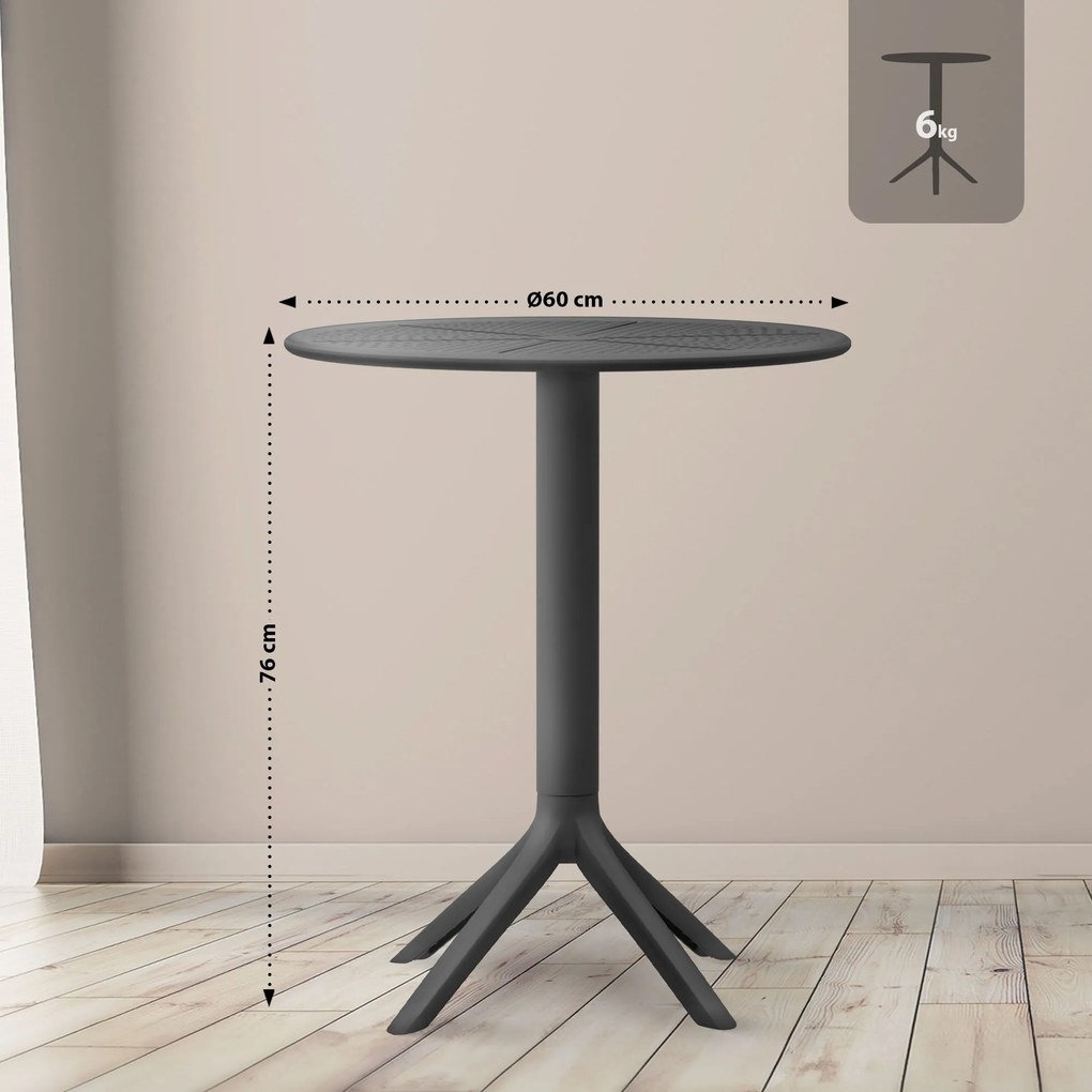 Kulatý stůl Lacota 60 cm - černá