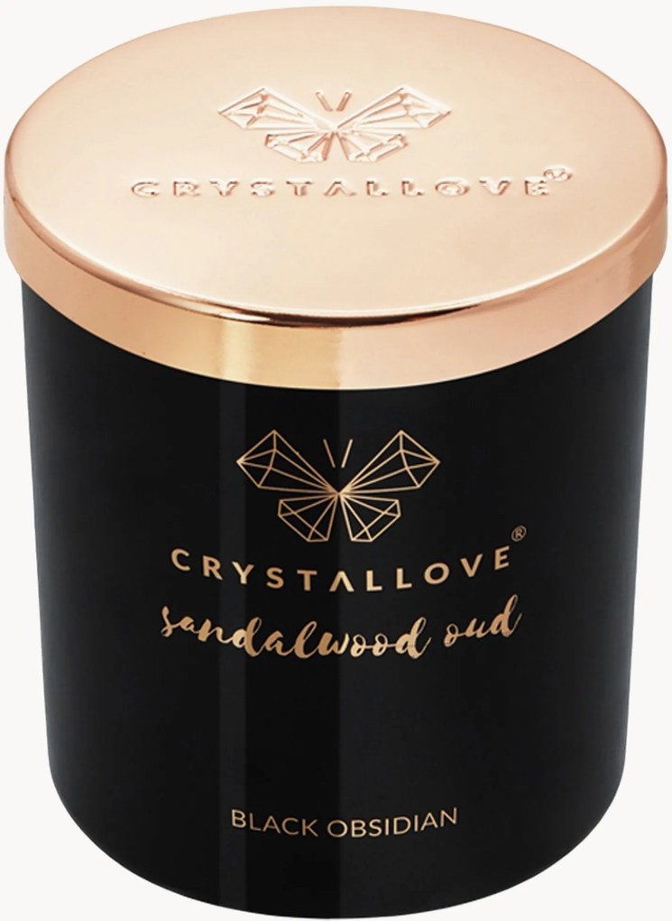 Sójová svíčka's oudem a santalovým dřevem Crystallove