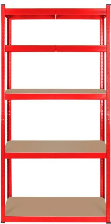 Skladový regál REBEL RB-1251R 180x90x40, červený
