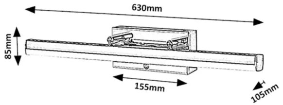 Rabalux 75017 - LED Stmívatelné dotykové osvětlení zrcadla TURGON LED/20W/230V