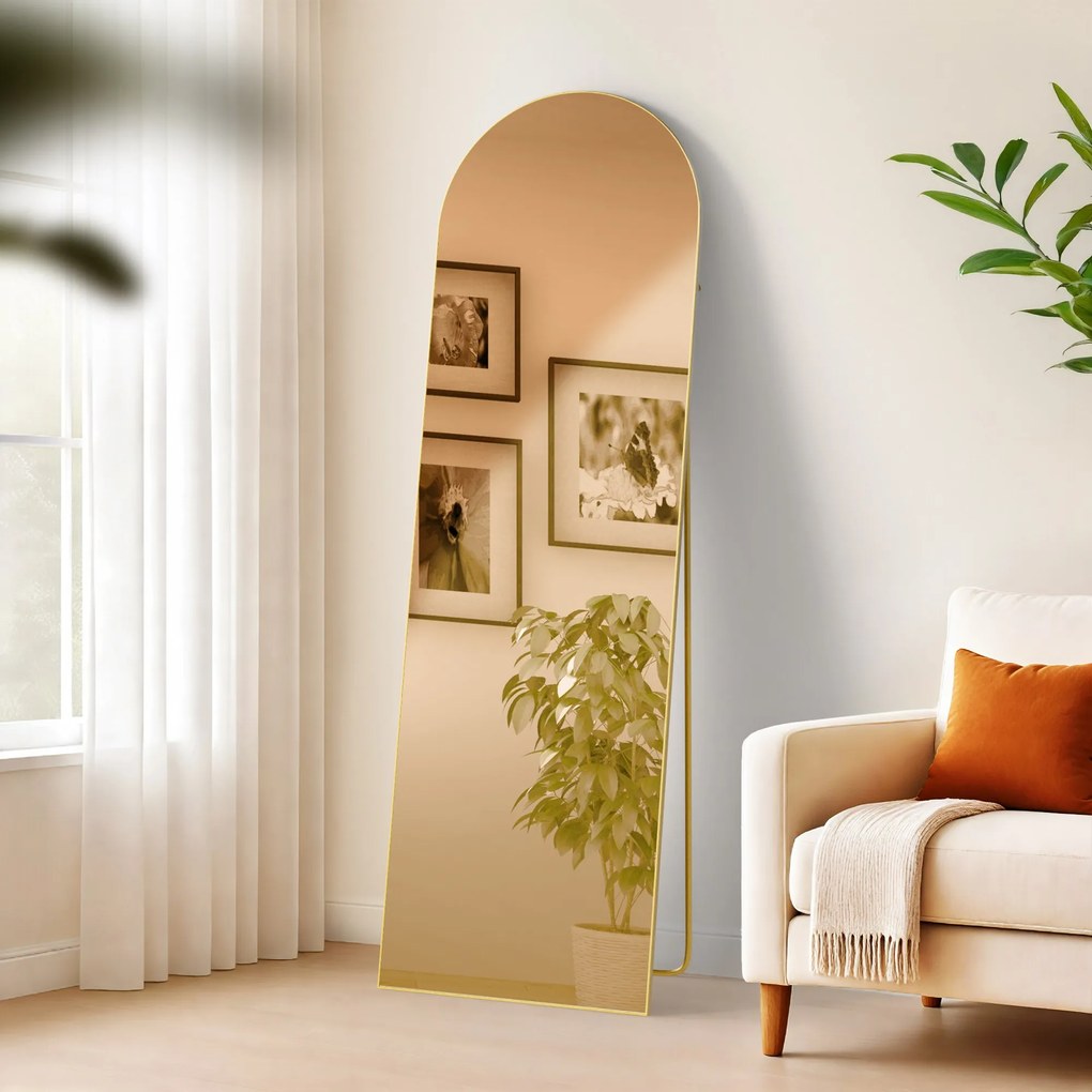 Zrcadlo Moline 160x50 cm – zlatá lesklá