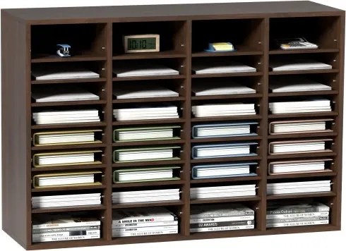 Organizéry na literaturu, kancelářská poštovní schránka s 36 přihrádkami
