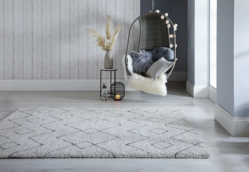 Flair Rugs koberce Kusový koberec Dakari Imari Cream/Dark-Grey - 120x170 cm