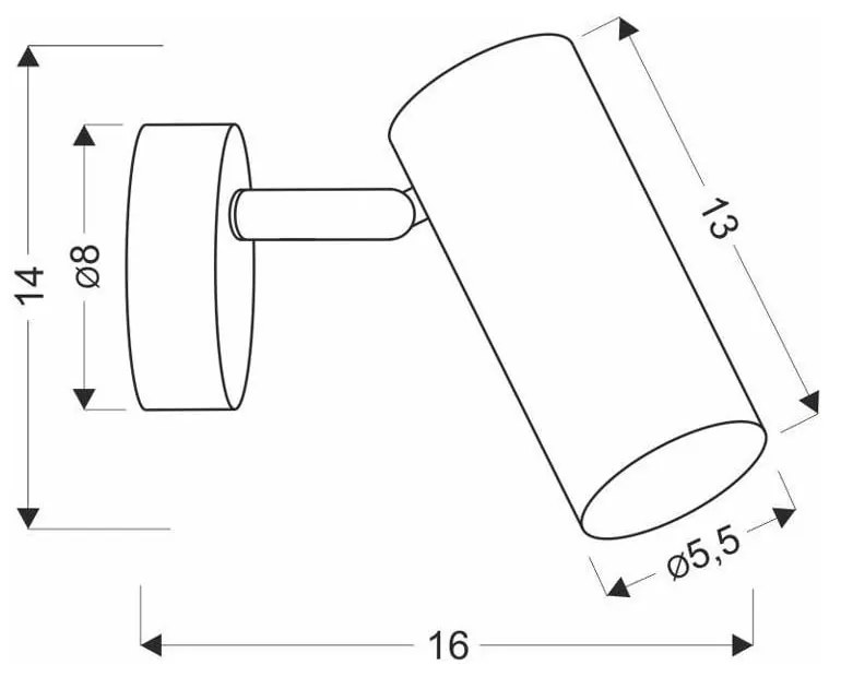 Černé kovové nástěnné svítidlo Colly – Candellux Lighting