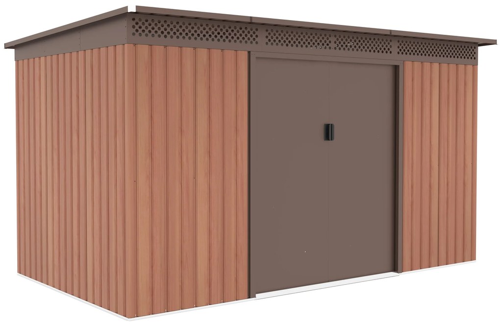 Zahradní domek G21 GRAH 700 - 340 x 206 cm, hnědý