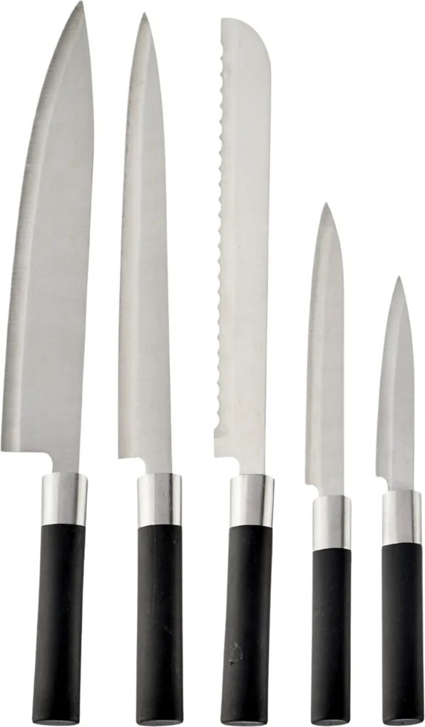 Sada 5 ks nožů ve stojanu BLADES šedá