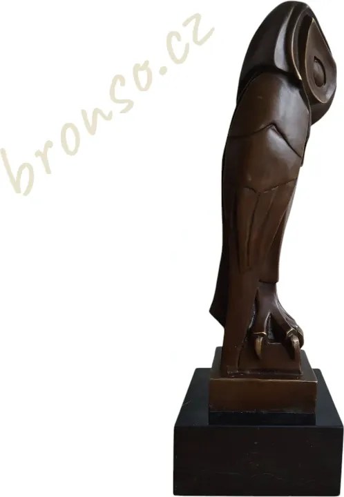 Sova – bronzová socha sovy – Art Deco, Johan Coenraad Altorf
