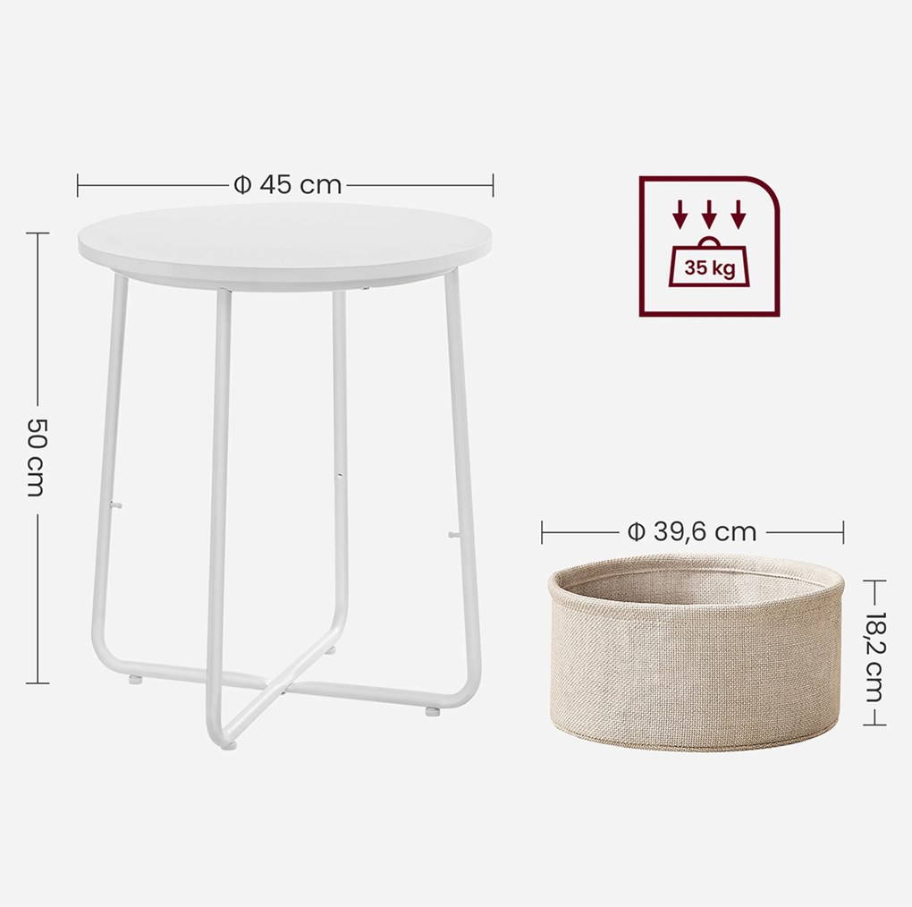 Autronic Odkládací stolek AKF-E1023 Barva: Černá