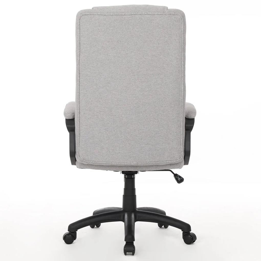 Židle kancelářská, šedá látka, plastový kříž