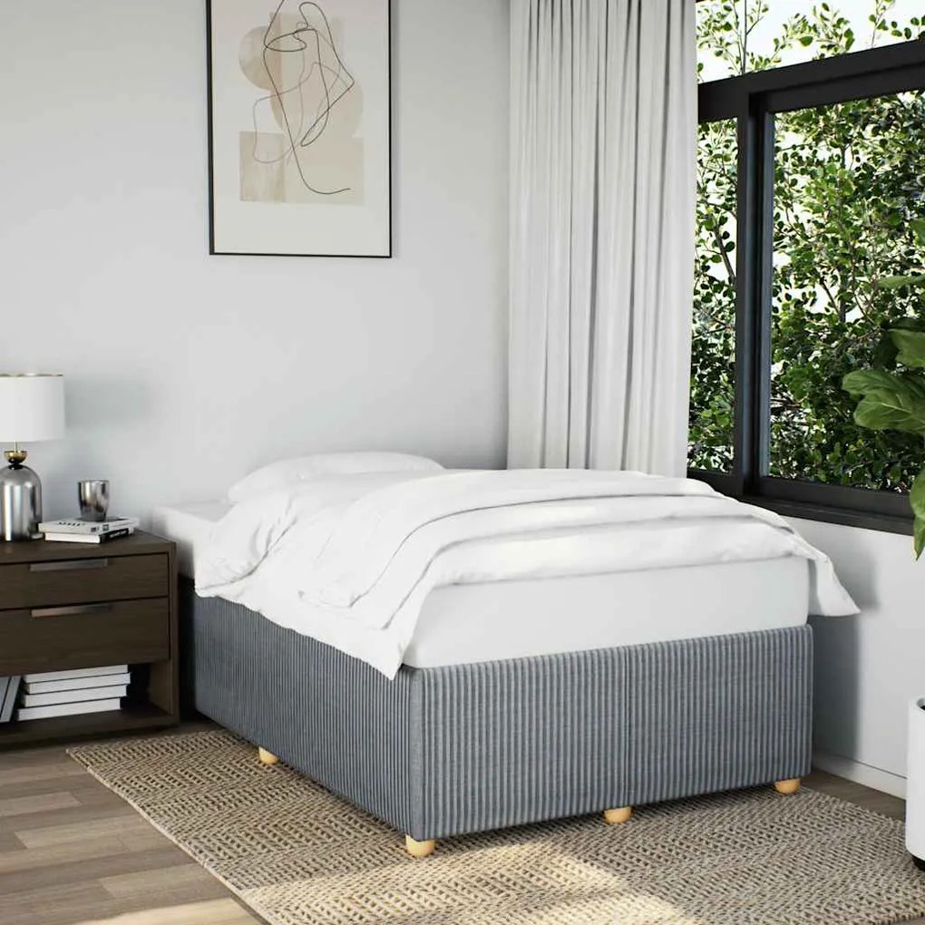 Rám postele bez matrace světle šedá 120 x 200 cm textil 3284928