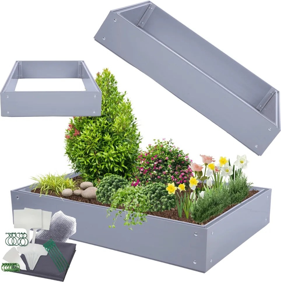 Plastový box na zeleninu, záhon zeleninová zahrada 20x110x80 zeleninová zahrada Pvc