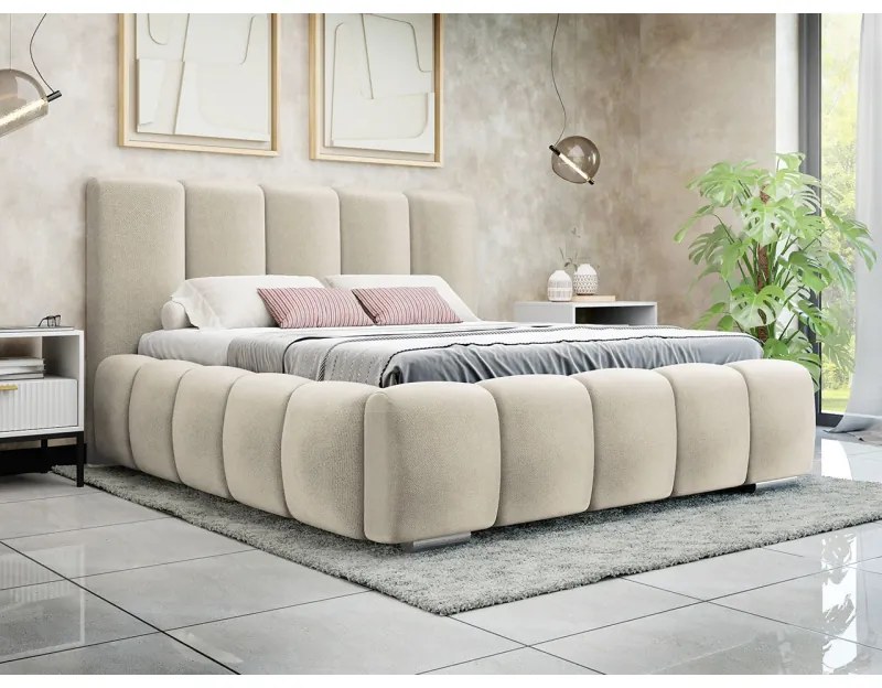Čalouněná manželská postel Lisko, Rozměr postele: 160 x 200 cm, Barva potahu: Kronos 22
