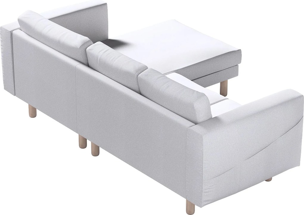 Potah na pohovku IKEA Norsborg 3-místná se šezlongem barva šedá látka pletený vzor