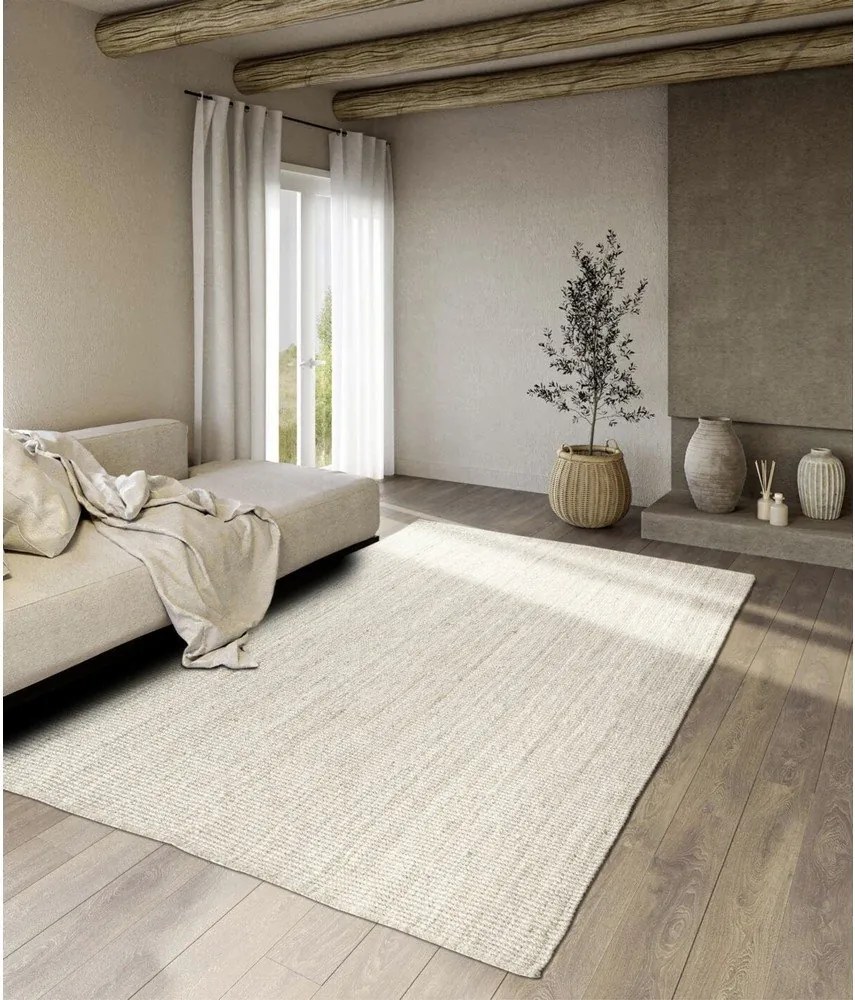 Bílý oboustranný/ručně tkaný jutový koberec 160x230 cm Rosalie – Villeroy&Boch