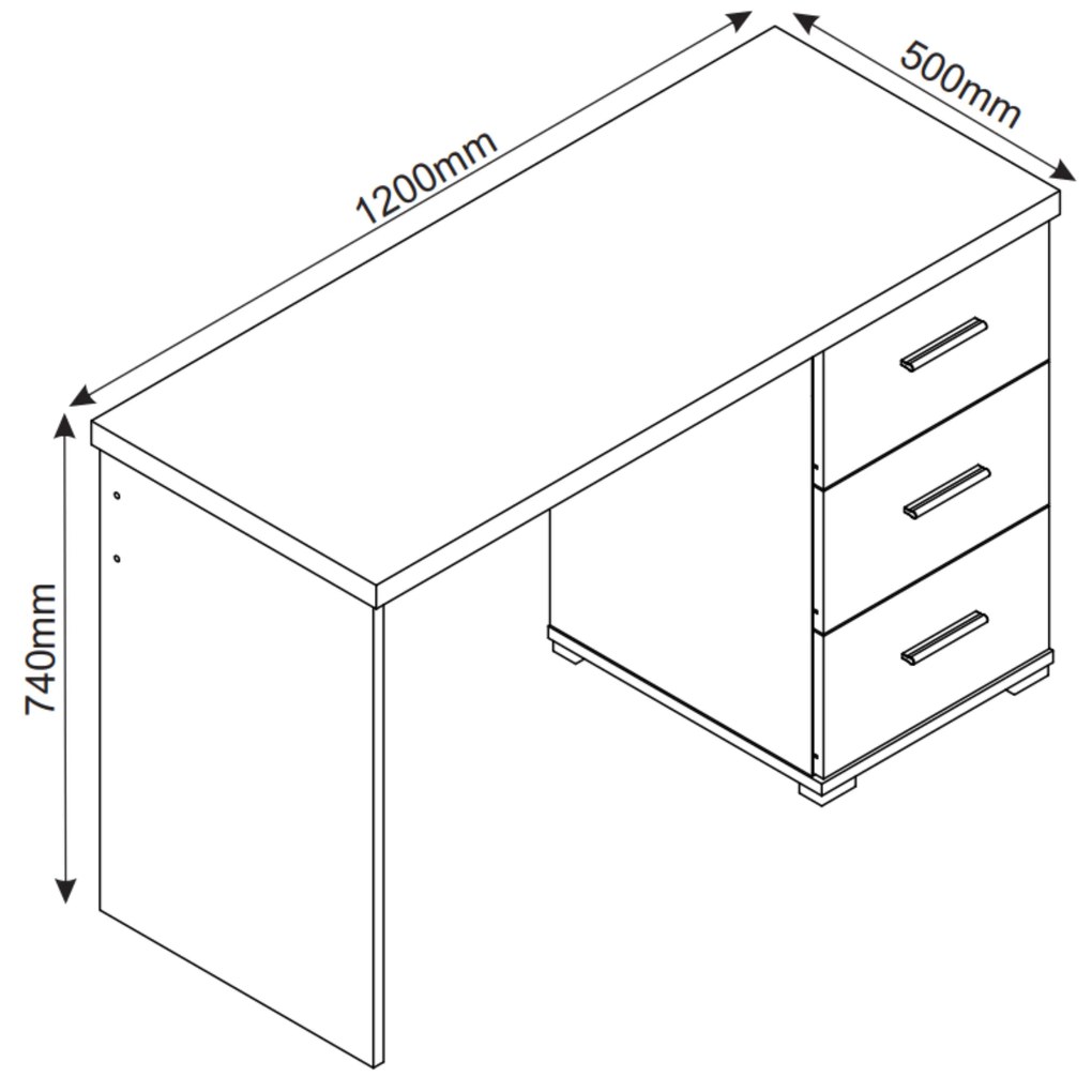 Sconto Psací stůl PEN bílá