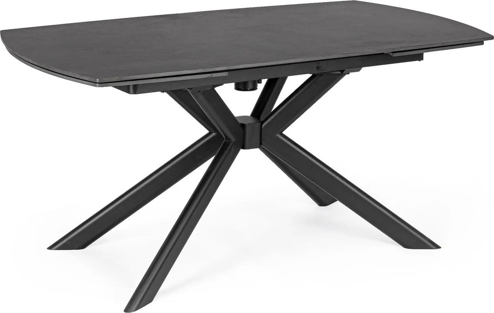 BIZZOTTO Černý rozkládací jídelní stůl JANIKA 160-240x90 cm 0731288