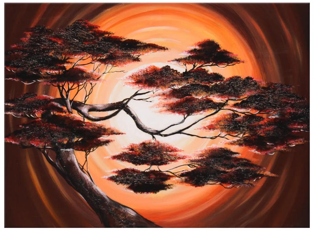 Gario Ručně malovaný obraz Strom při západu slunce Rozměry: 100 x 70 cm