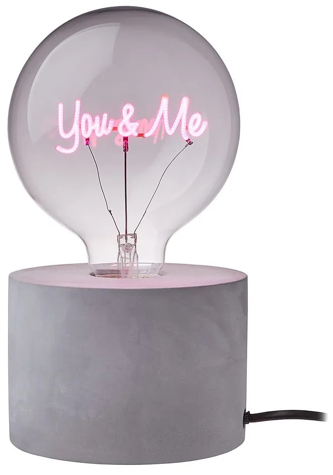 Butlers BRIGHT LIGHT LED Žárovka "You & Me" - růžová