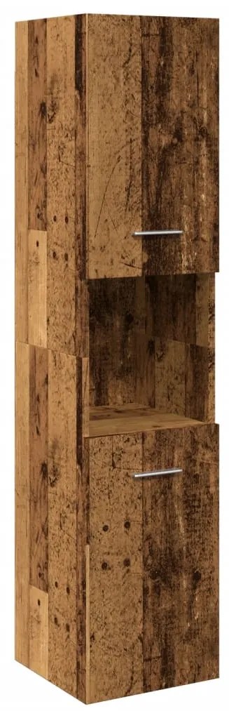 Koupelnová závěsná skříňka old wood 30 x 30 x 130 cm kompozit