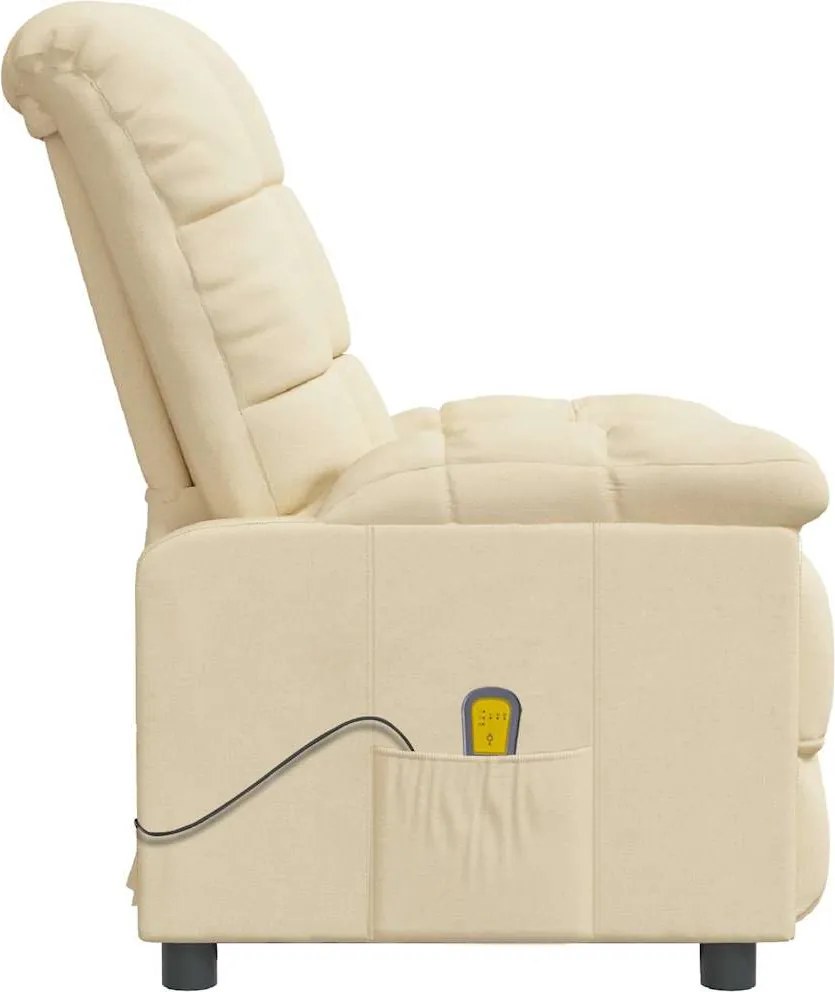 Masážní křeslo krémové textil 289815