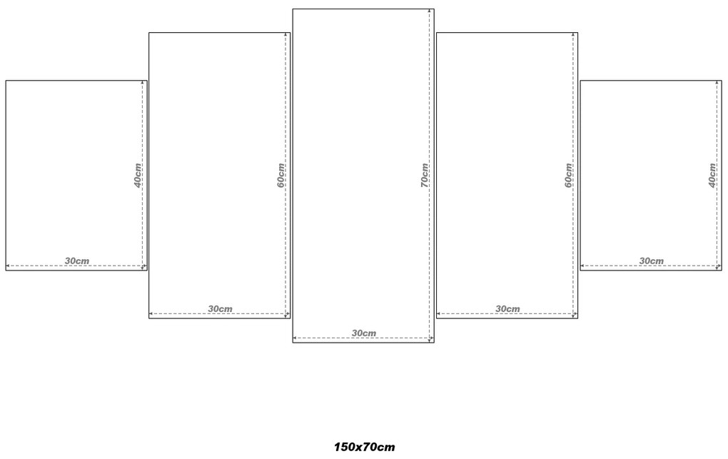 Gario Ručně malovaný obraz Masivní strom při západu slunce - 5 dílný Rozměry: 150 x 105 cm