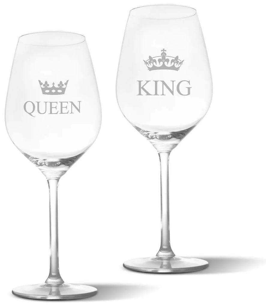 Sablio Skleničky na víno King a Queen: 2 x 49 cl