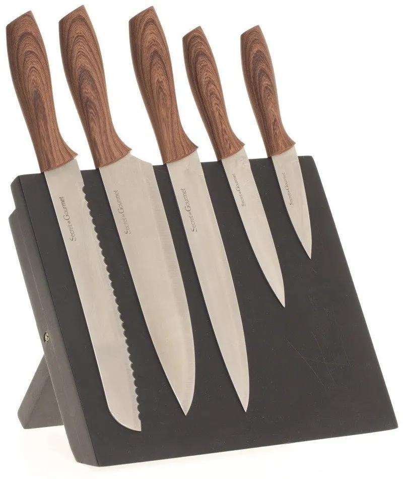 Kuchyňské nože magnetický stojan, balení 5, Secret de Gourmet