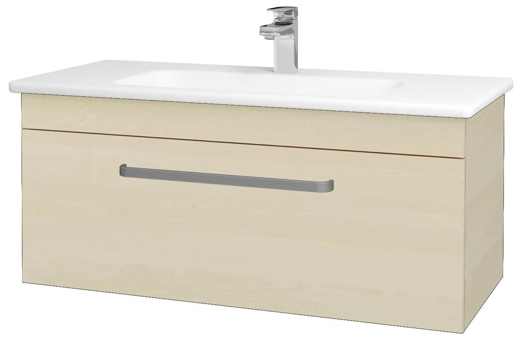 Dřevojas Koupelnová skříň ASTON SZZ 100 Varianta: N01 Bílá lesk / Úchytka T04 / M05 Béžová mat