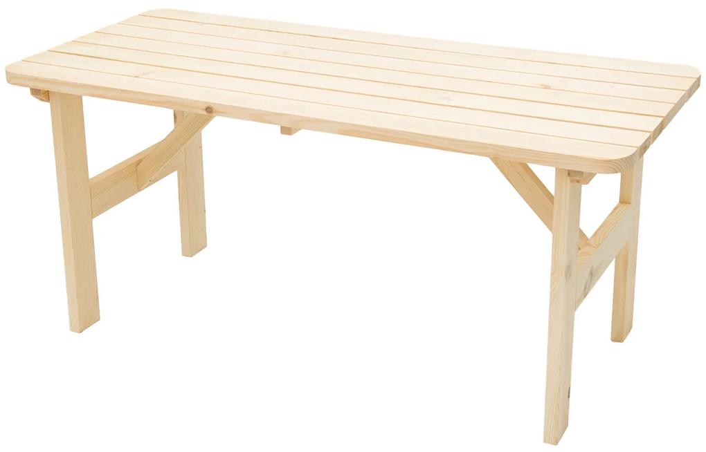 DEOKORK Masivní dřevěný zahradní stůl z borovice dřevo 32 mm