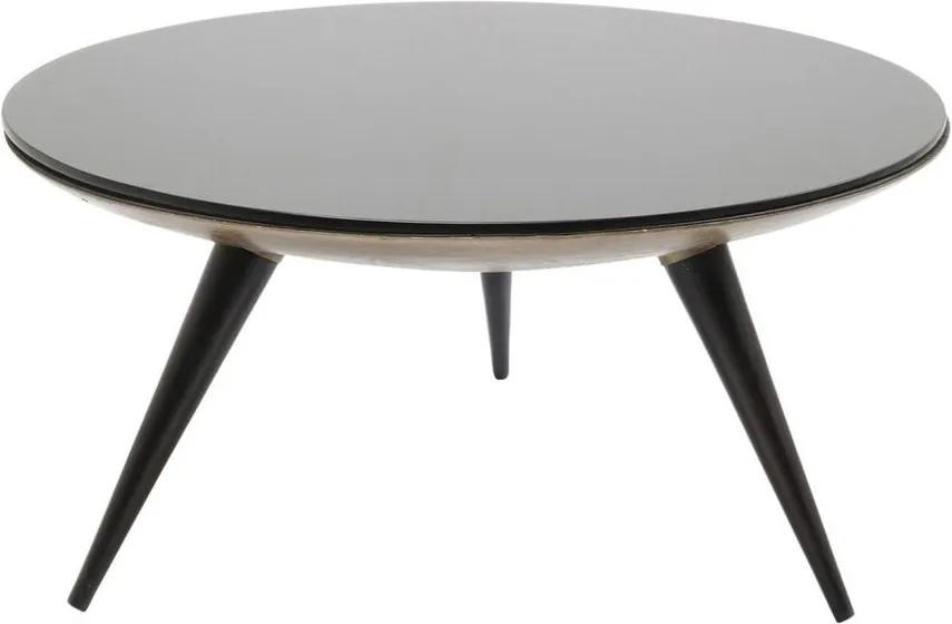 Konferenční stolek ze skla a kovu Kare Design, Ø 90 cm