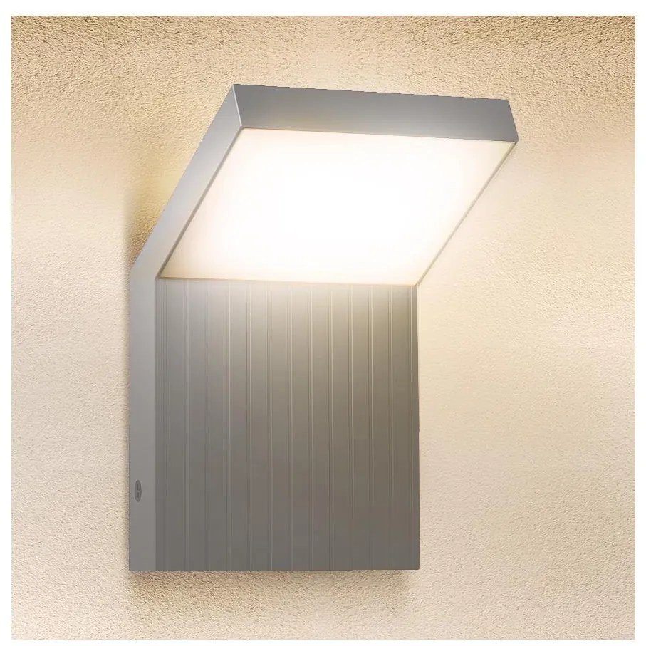 Brilagi - LED Venkovní nástěnné svítidlo RIANO LED/8W/230V stříbrná IP65