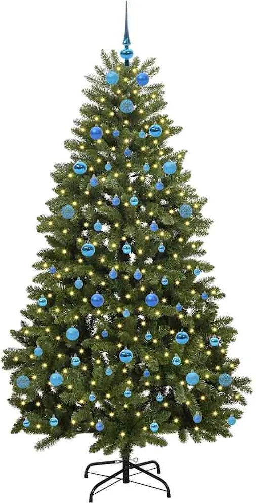 Umělý vánoční stromeček 210 cm 300 LED Teplá bílá PVC a ocel 3395701