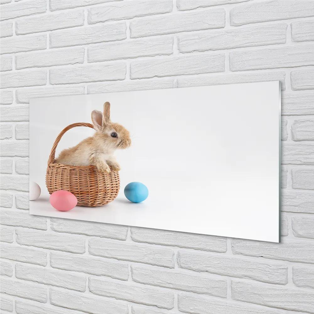akrylový obraz králíci vejce 125x50 cm