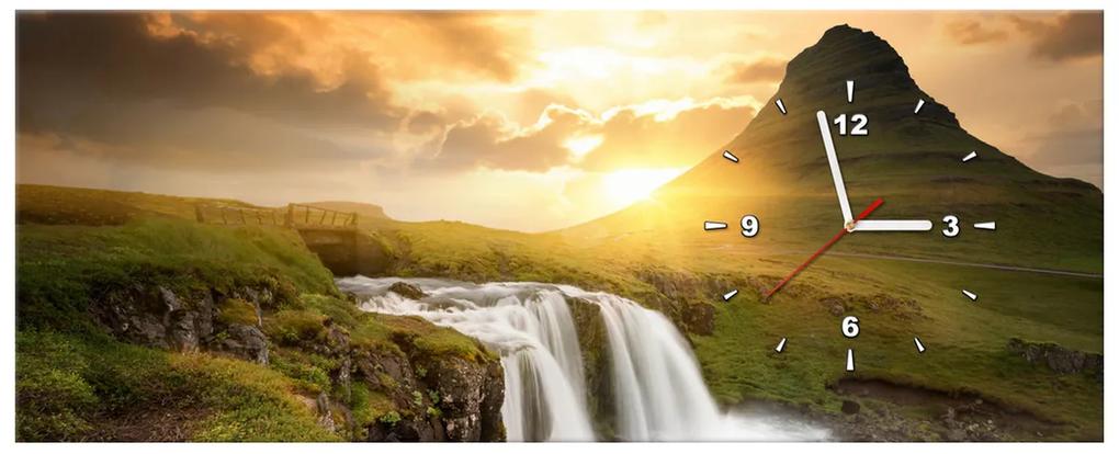 Gario Obraz s hodinami Islandská země Rozměry: 30 x 30 cm