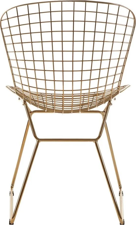 Kovová jídelní židle ve zlaté barvě District – Premier Housewares
