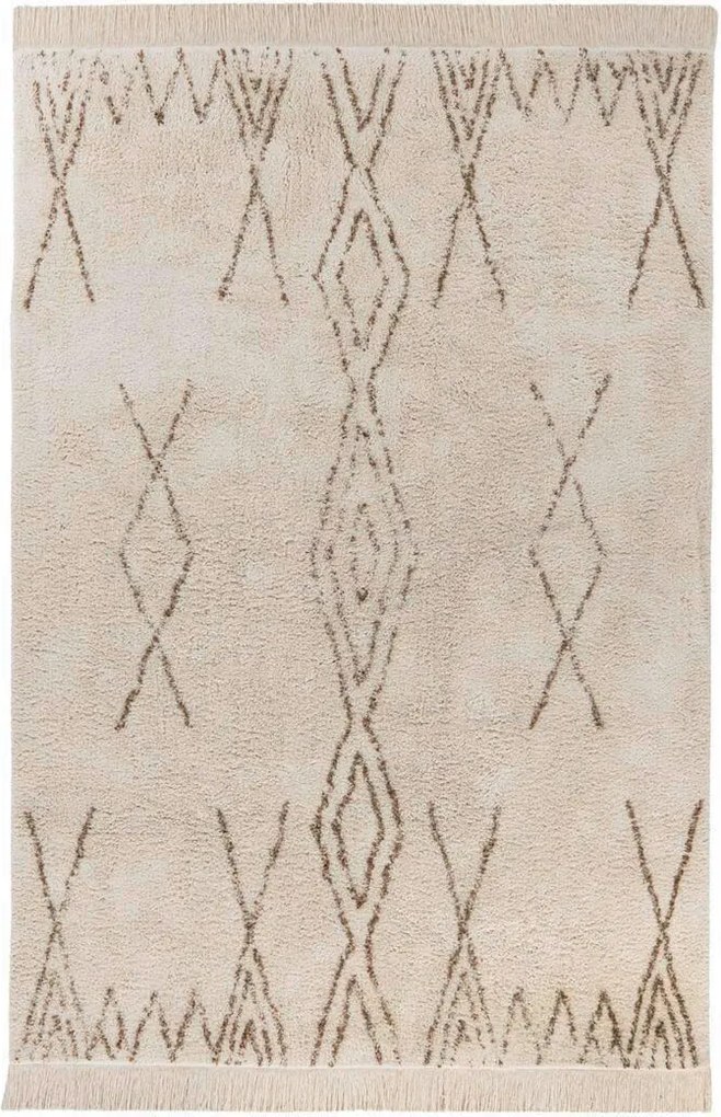 XXXLutz NAPLOCHO TKANÝ KOBEREC, 120/170 cm krémová, hnědá Novel - Online Only koberce & rohožky - 005937072560