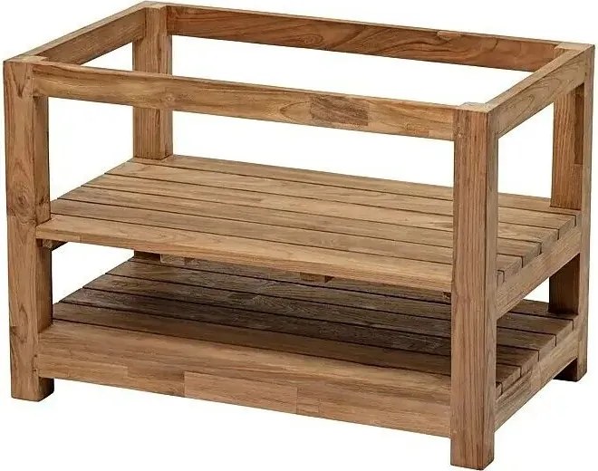 Sunfun Zoe Kuchyňský modul, 93 × 66 × 57,5 cm, teakové dřevo