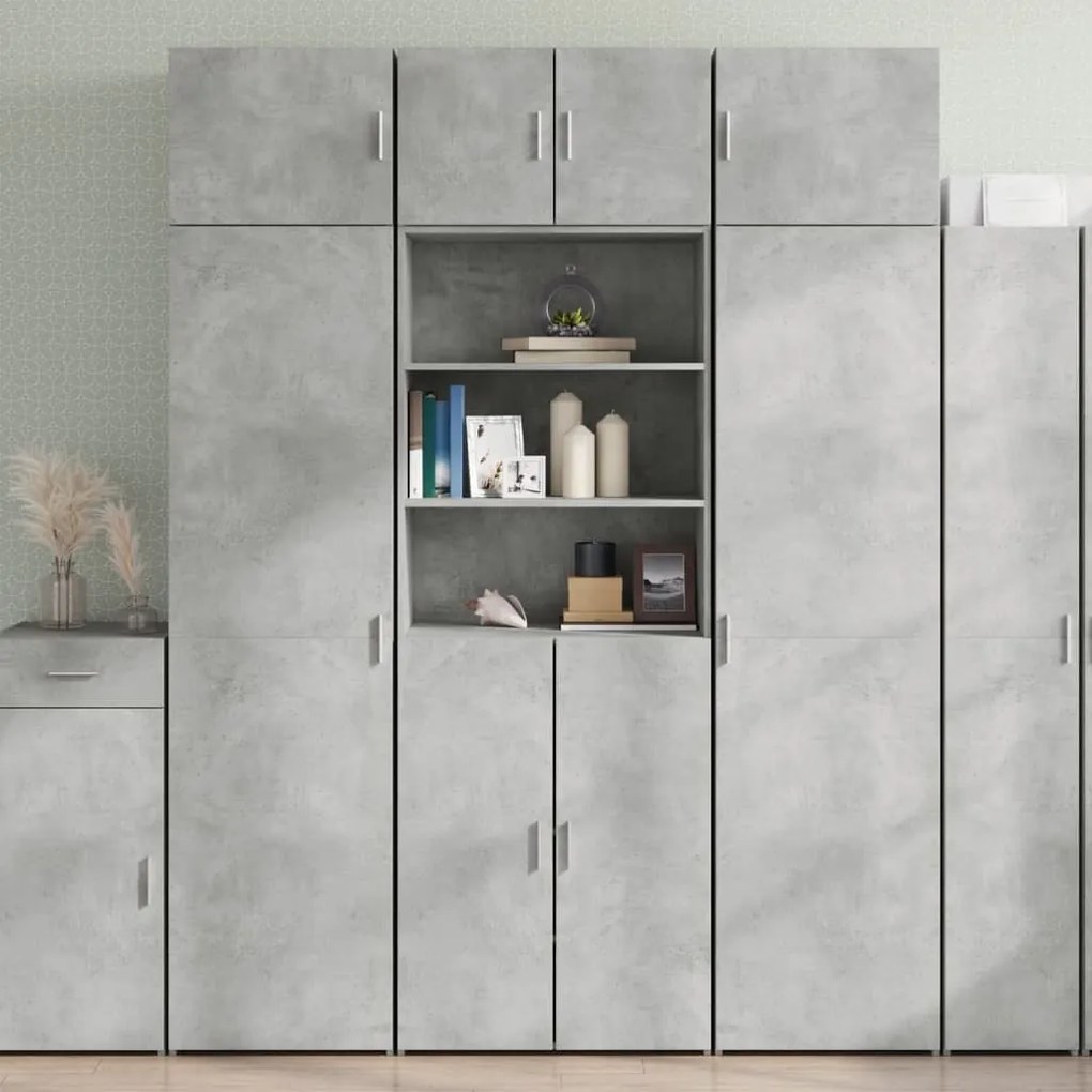Úložná skříňka betonově šedá 70x42,5x225 cm kompozitní dřevo 3281318