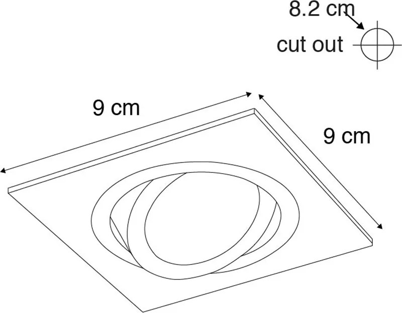 Chytré zapuštěné bodové svítidlo ocelové vč. WiFi GU10 naklápěcí - Lock 1