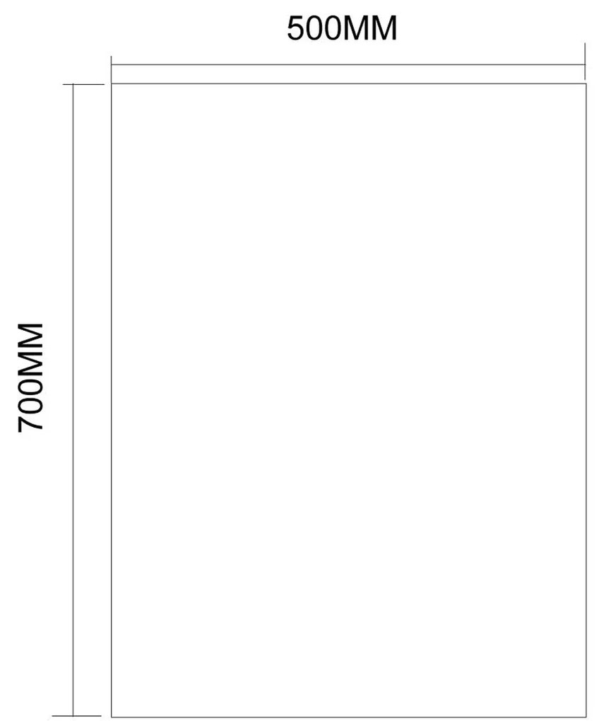 Aqualine, Zrcadlo 50x70cm, obdélník, bez uchycení, 22492