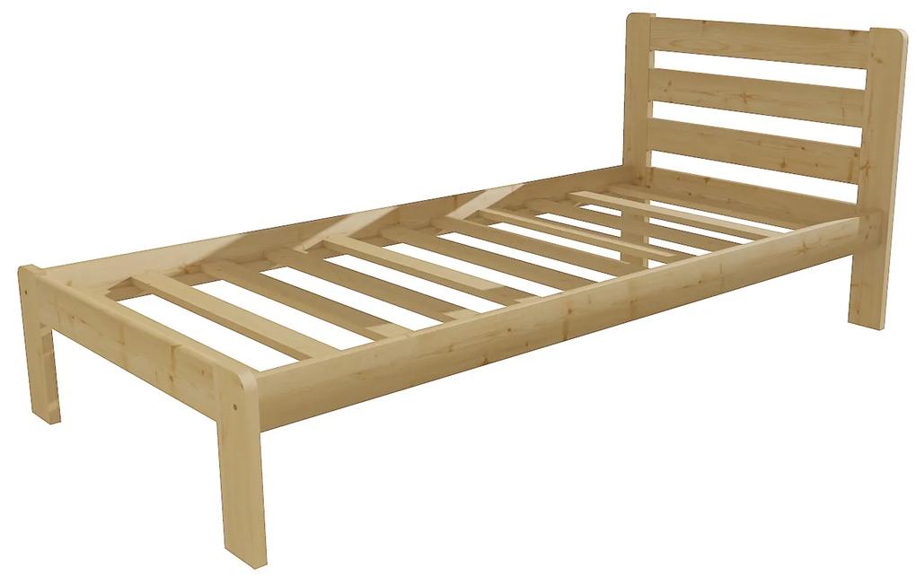 Dřevěná postel VMK 1A 120x200 borovice masiv přírodní lakovaná
