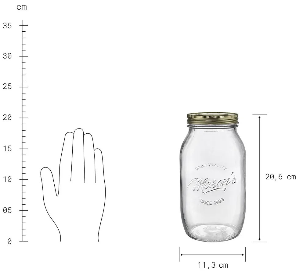 MASON'S Zavařovací sklenice 1,5 l