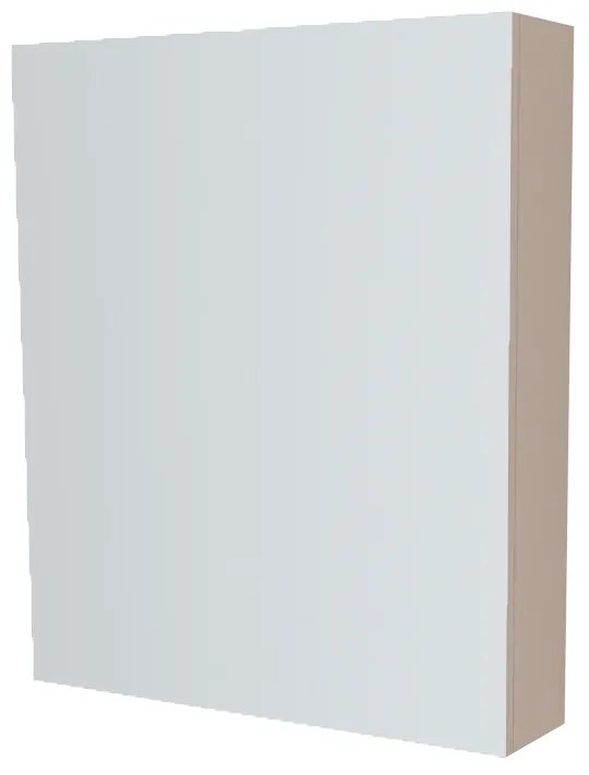 Mereo, Mereo Koupelnová zrcadlová skříňka 60 cm, galerka, 1x dvířka levá, Multidecor, Šedý kámen, MER-CN798G61SEKA