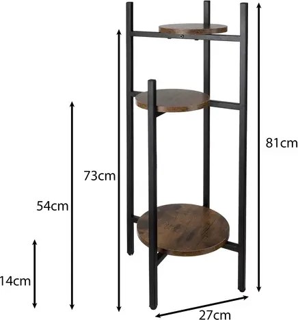 Květinový stolek - 3 patrový