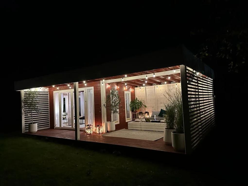Zahradní domek Fantazie 8x4,5m, terasa, altán, 20mm